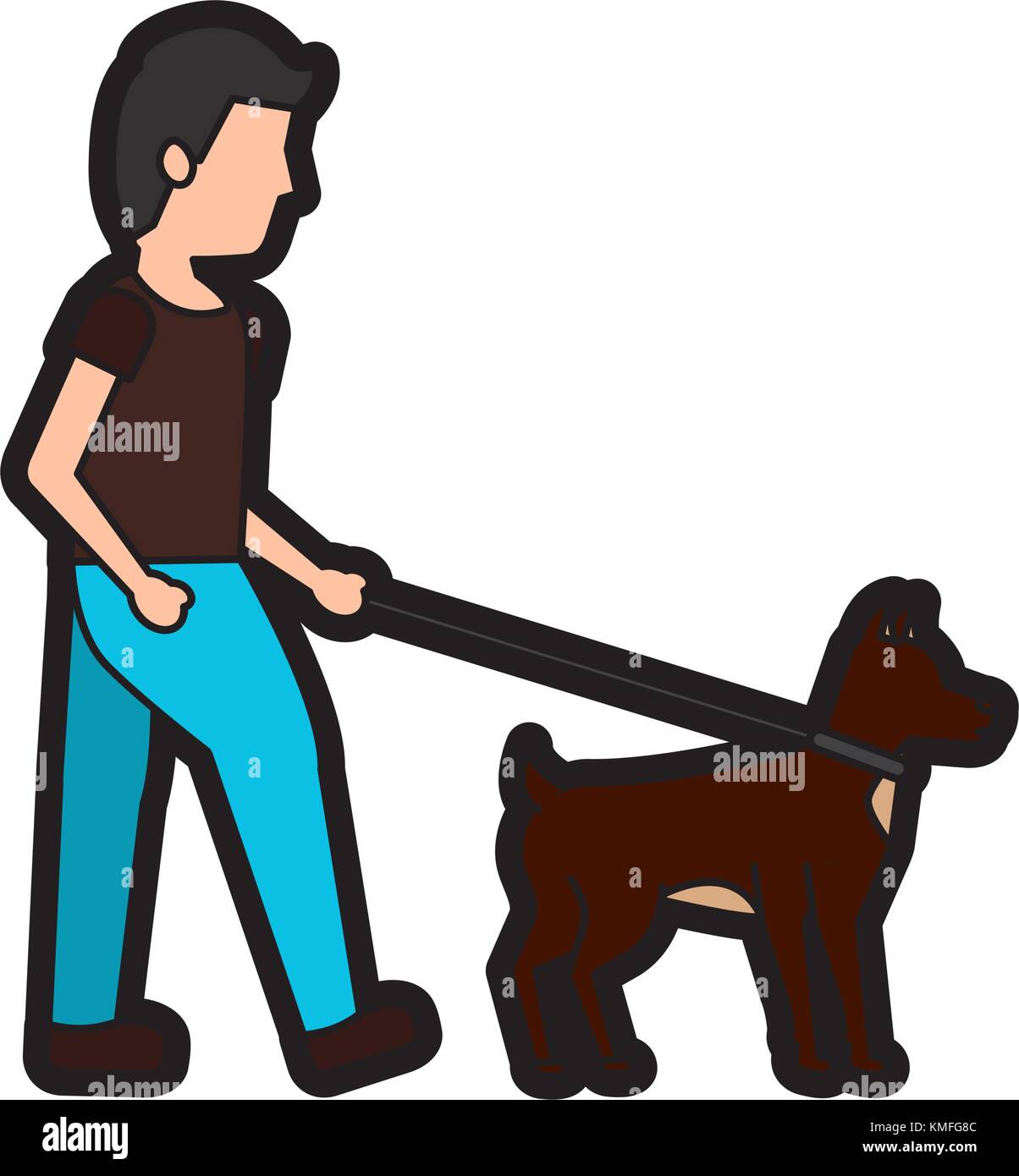 Love friendship man dog Stock Vector Images - Alamy