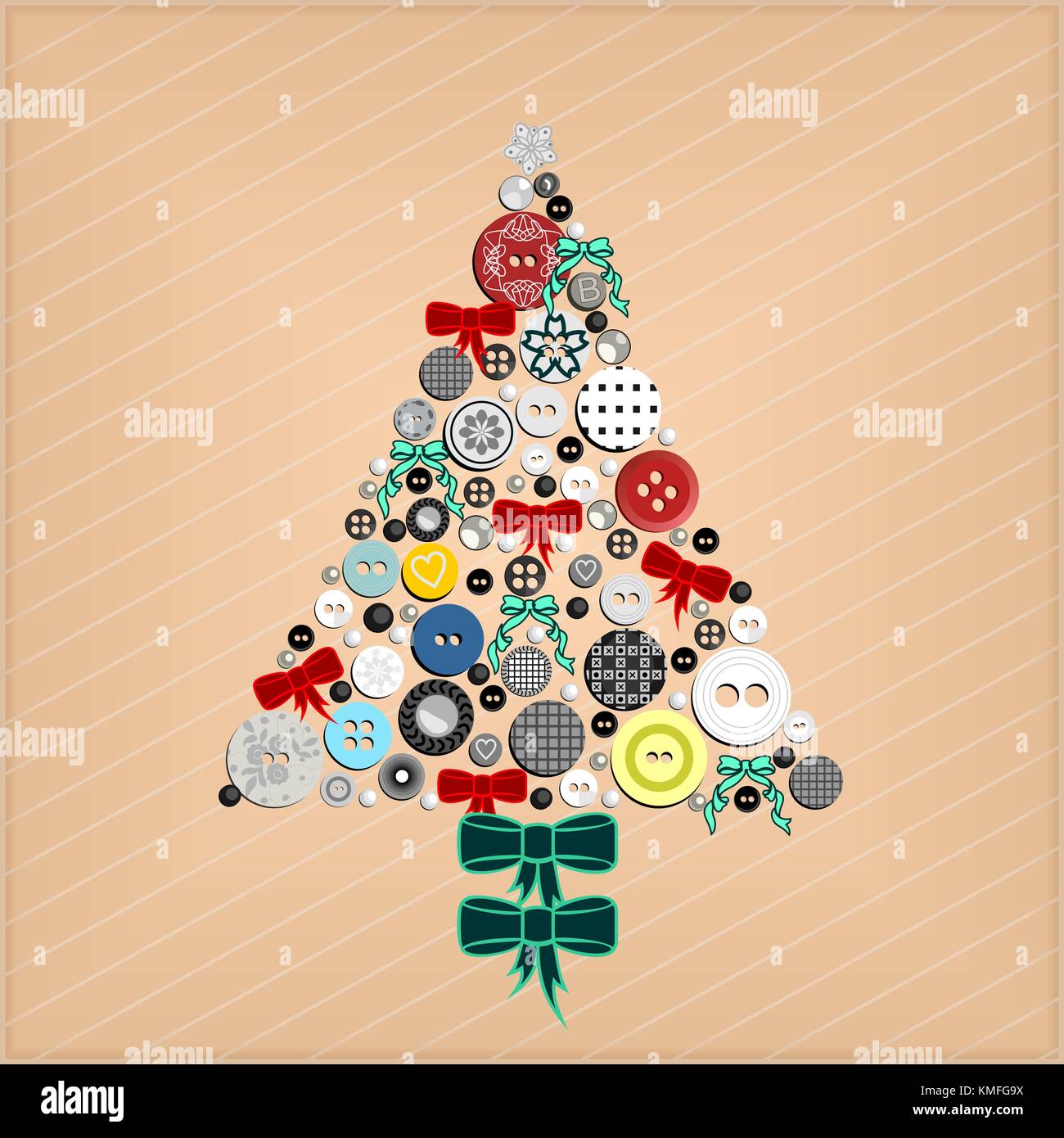 Christmas tree of buttons Stock Vector Image & Art - Alamy