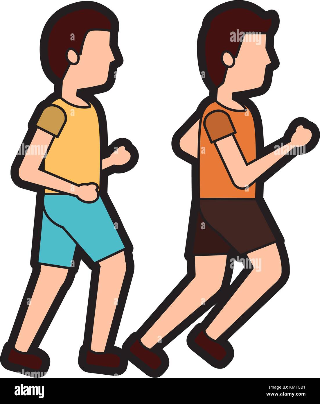 Men exercise outdoor gym Stock Vector Images - Alamy