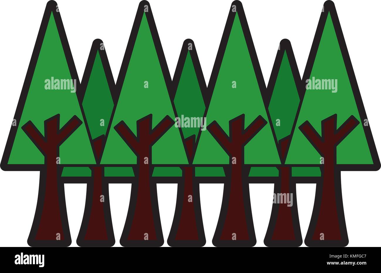 trees forest icon image Stock Vector Image & Art - Alamy