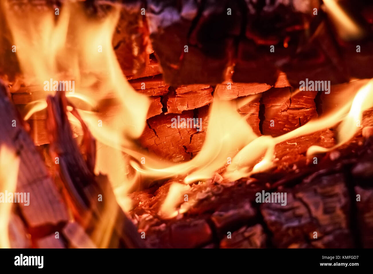 Flame fire close-up Stock Photo - Alamy