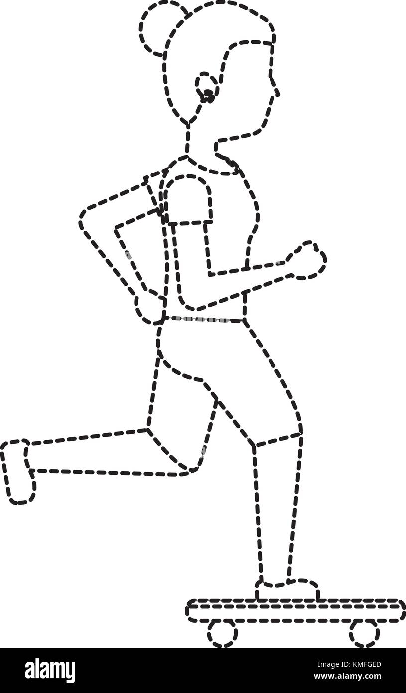 woman skateboarding icon image Stock Vector Image & Art - Alamy