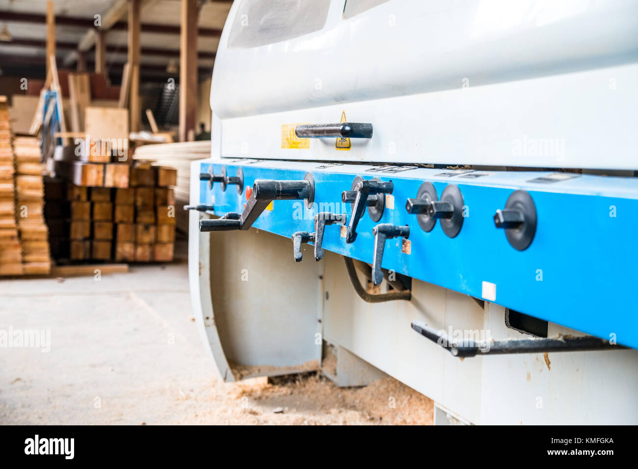 Modern milling machine at joinery Stock Photo - Alamy