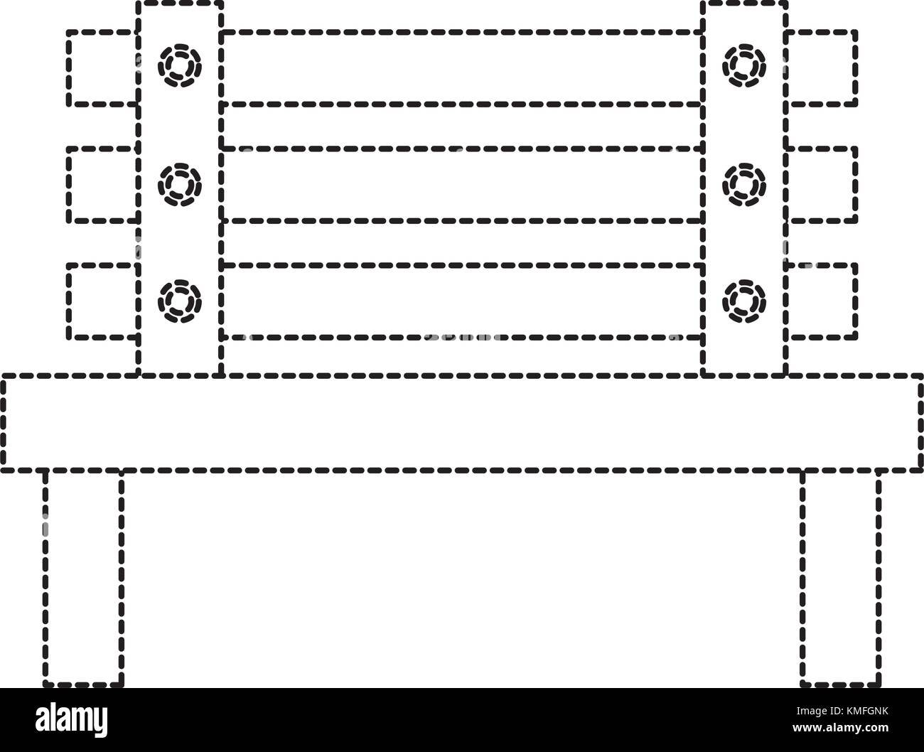 Simple timber bench seat Stock Vector Images - Alamy