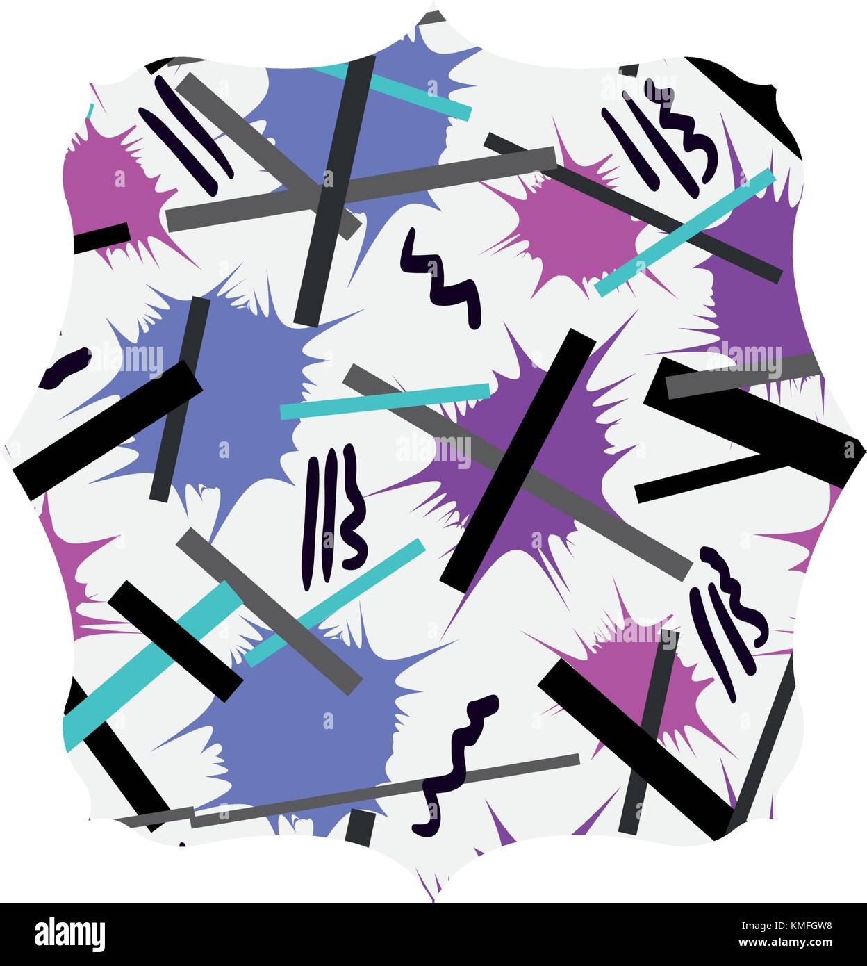 square with abstract memphis design background Stock Vector Image & Art ...