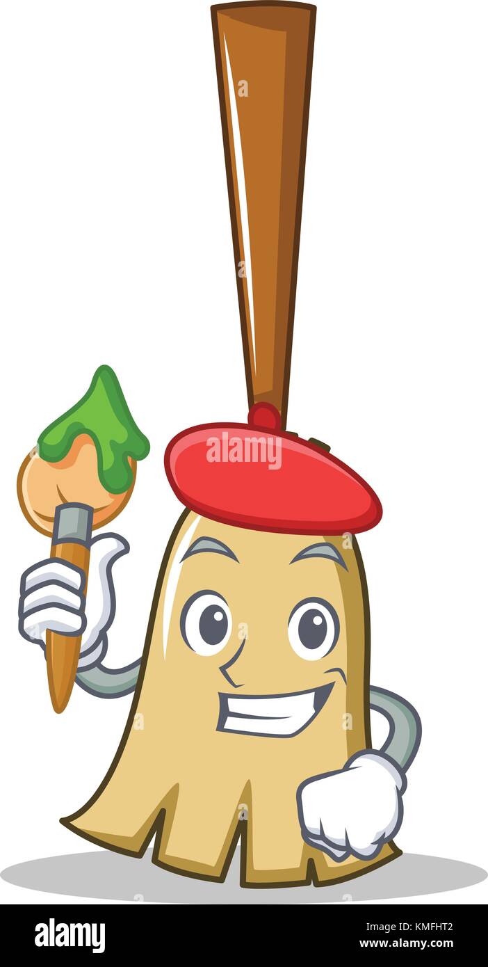 Artist broom character cartoon style Stock Vector Image & Art - Alamy