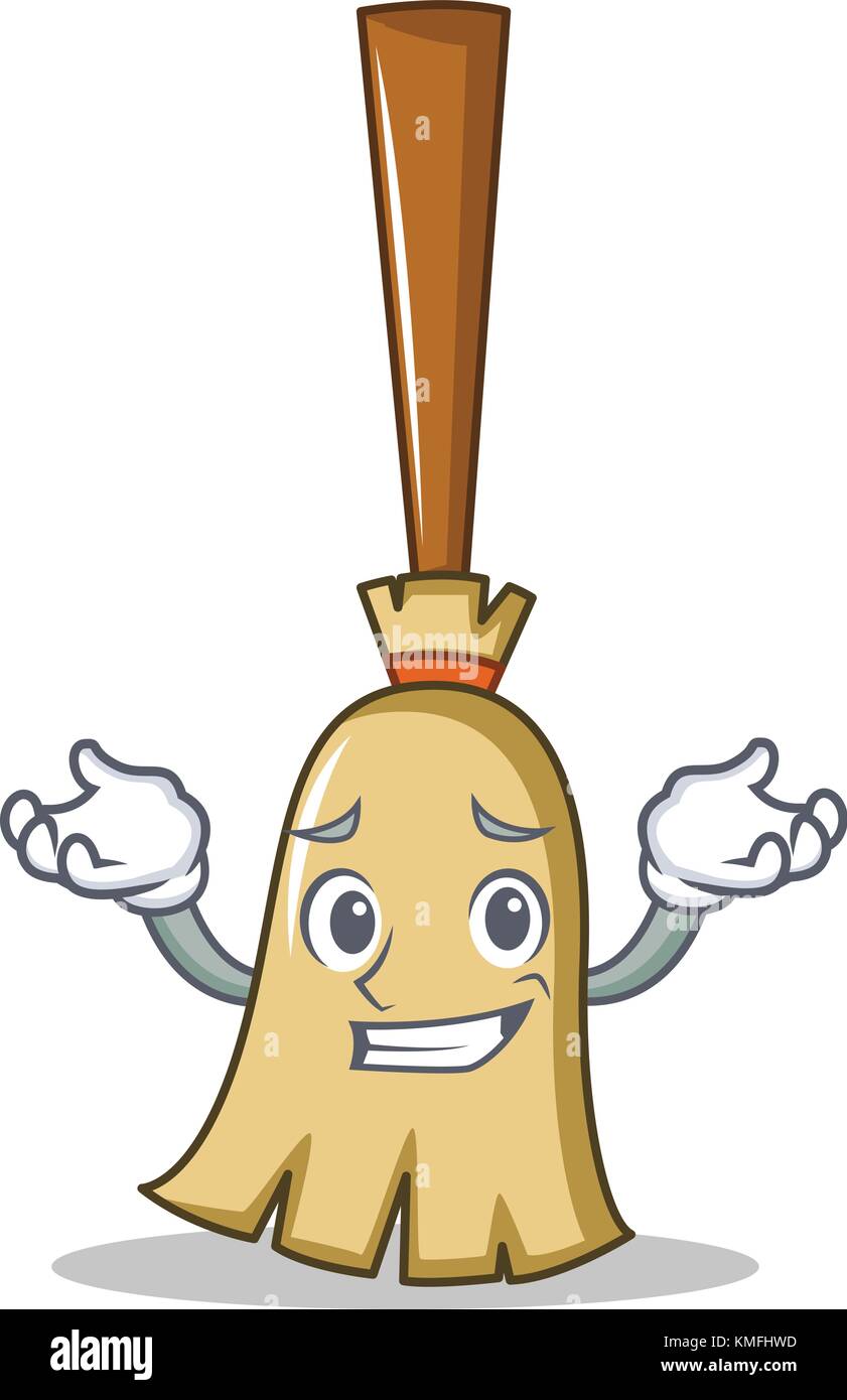 Grinning broom character cartoon style Stock Vector Image & Art - Alamy