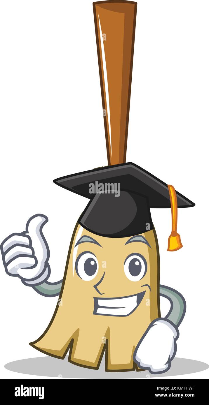 Graduation broom character cartoon style Stock Vector Image & Art - Alamy