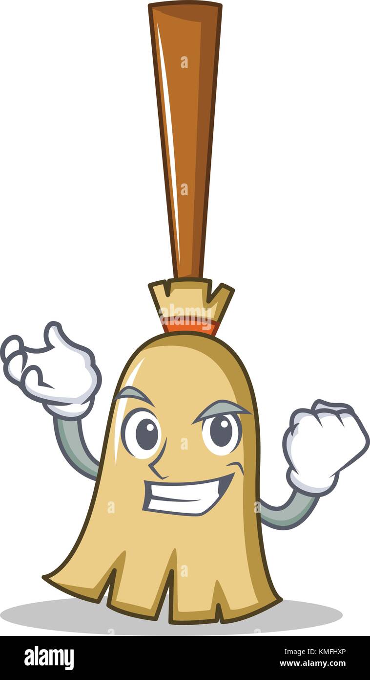 Successful broom character cartoon style Stock Vector Image & Art - Alamy