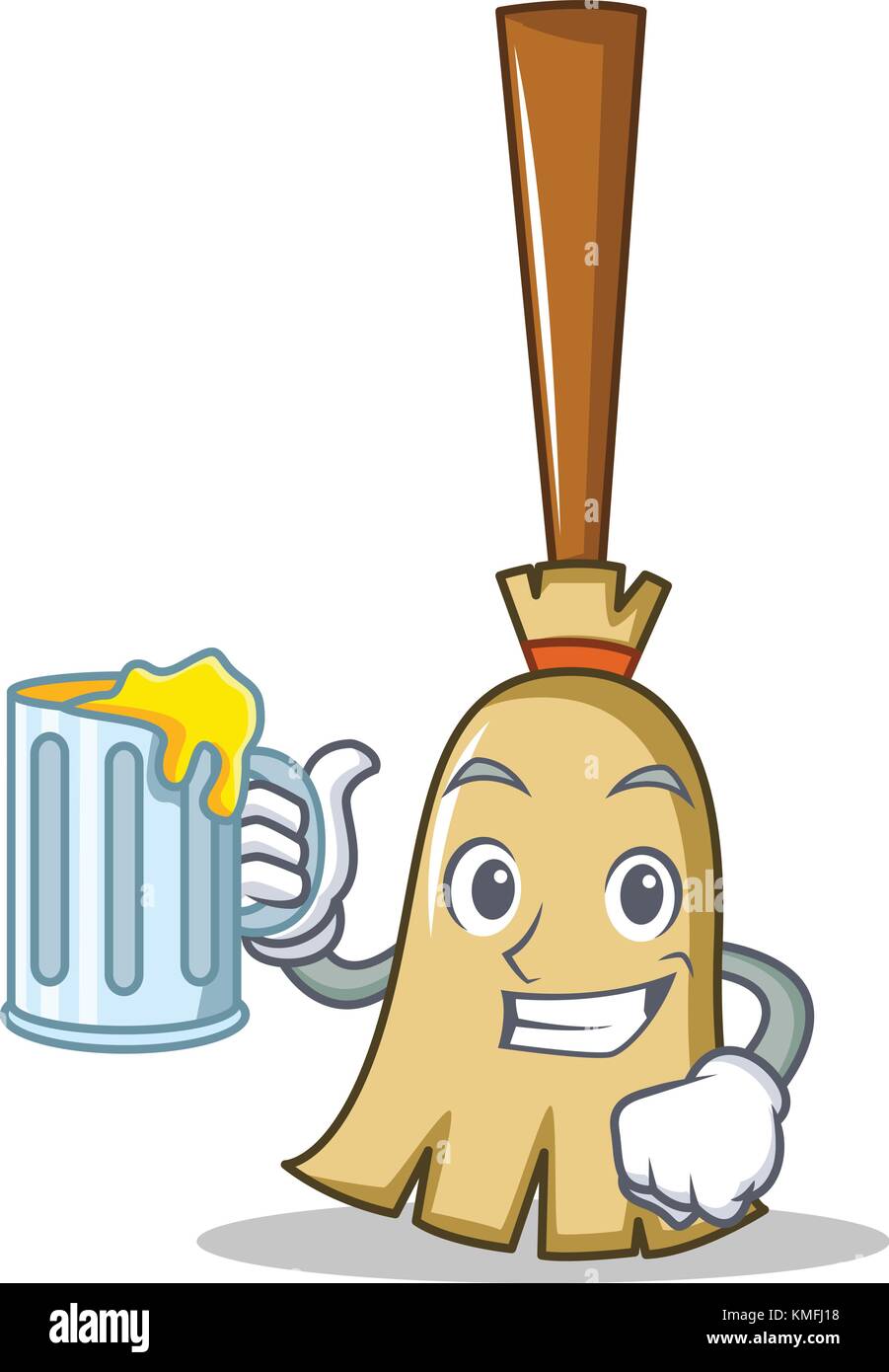 With juice broom character cartoon style Stock Vector Image & Art - Alamy