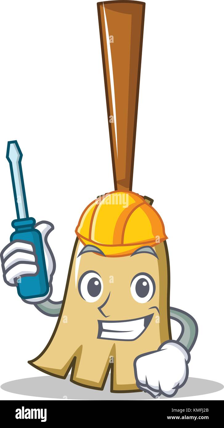 Automotive broom character cartoon style Stock Vector Image & Art - Alamy