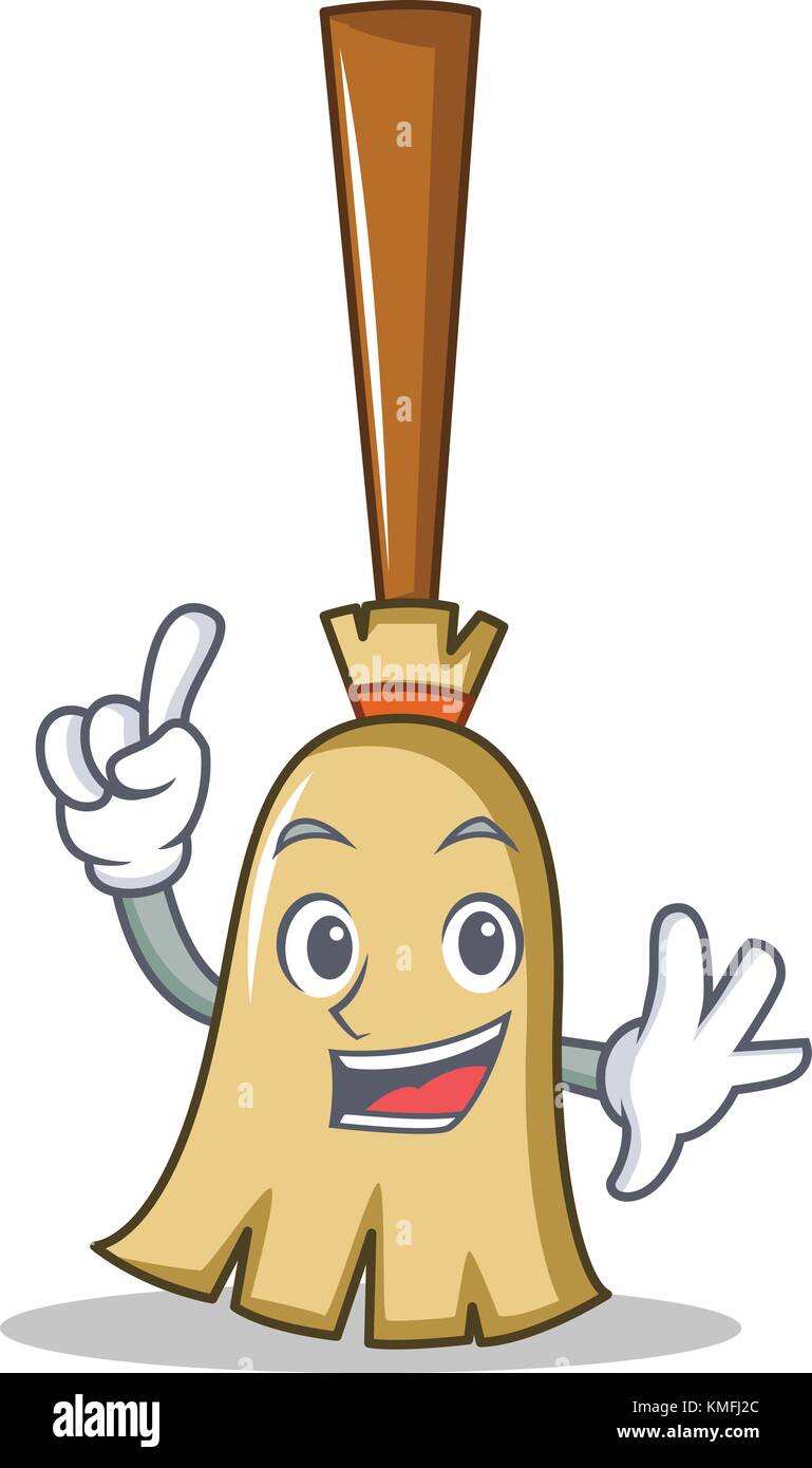 Finger broom character cartoon style Stock Vector Image & Art - Alamy