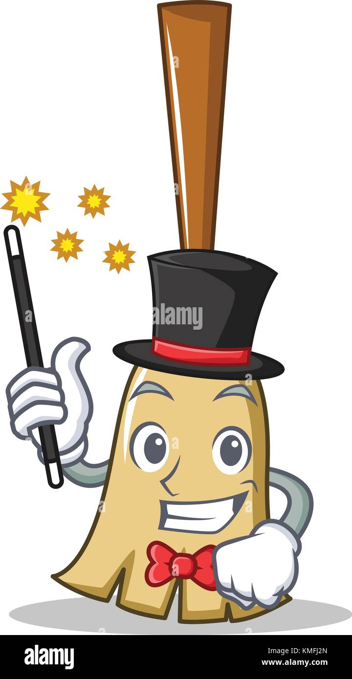 Magician broom character cartoon style Stock Vector Image & Art - Alamy