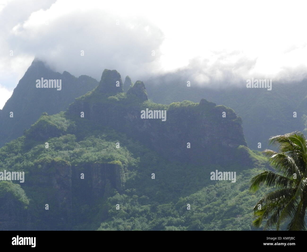 Mountains / Landscape, Moorea, French Polynesia Stock Photo - Alamy
