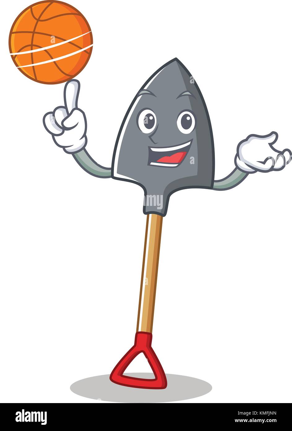 With basketball shovel character cartoon style Stock Vector Image & Art ...