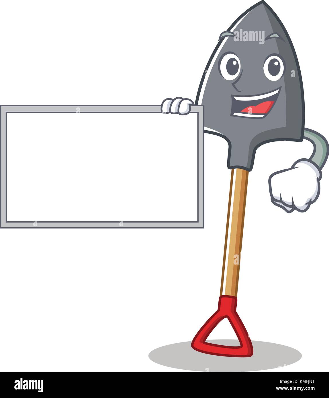 With board shovel character cartoon style Stock Vector Image & Art - Alamy