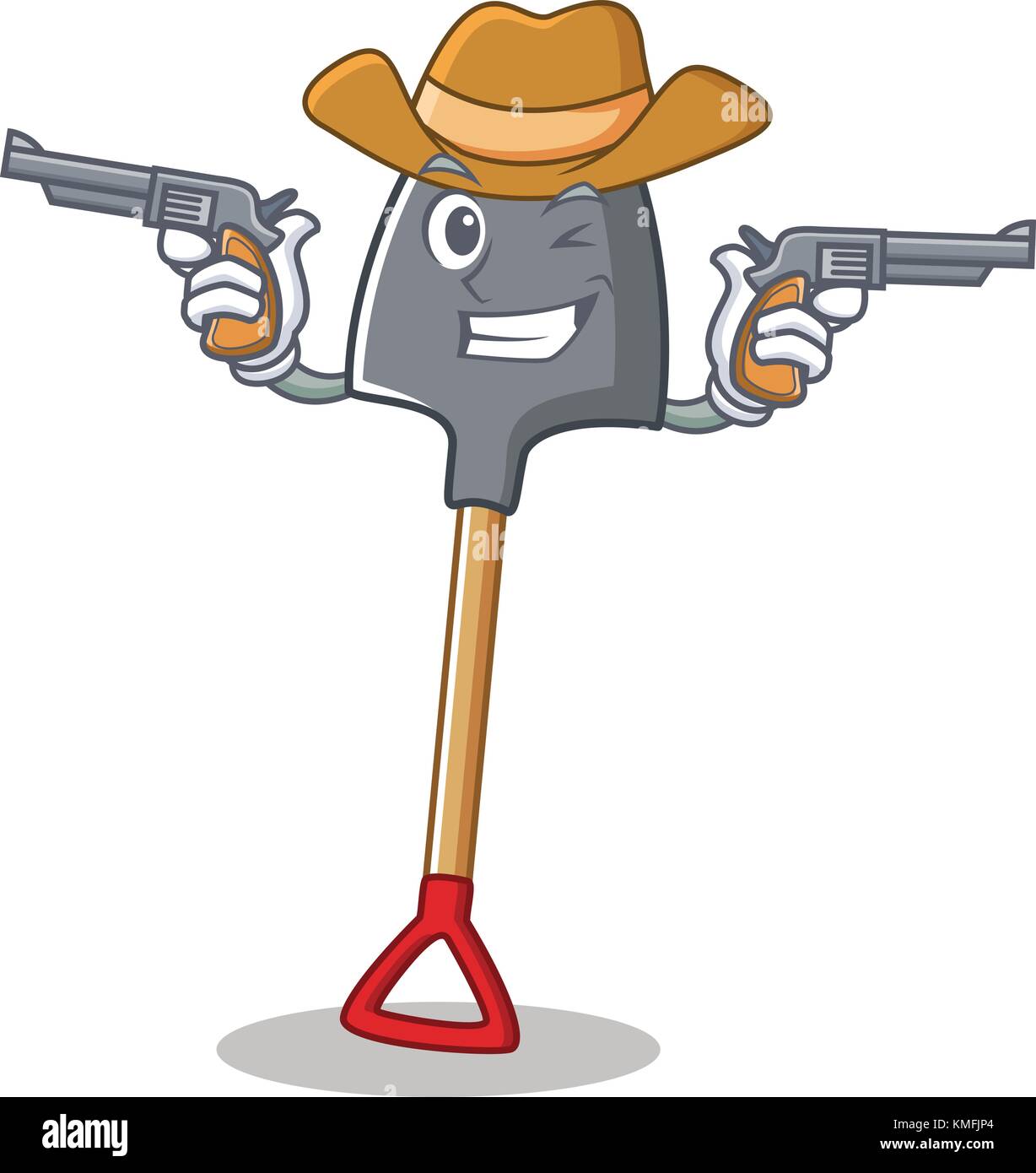 Cowboy shovel character cartoon style Stock Vector Image & Art - Alamy
