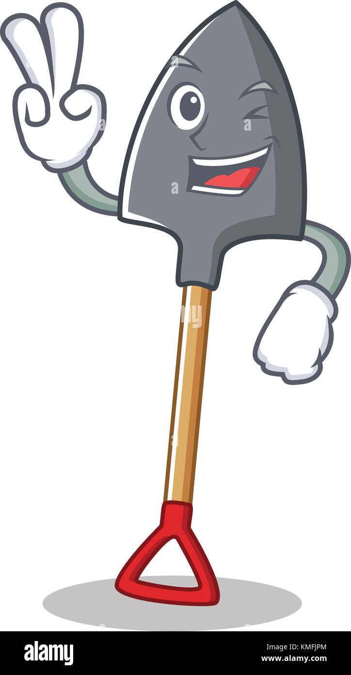 Two finger shovel character cartoon style Stock Vector Image & Art - Alamy