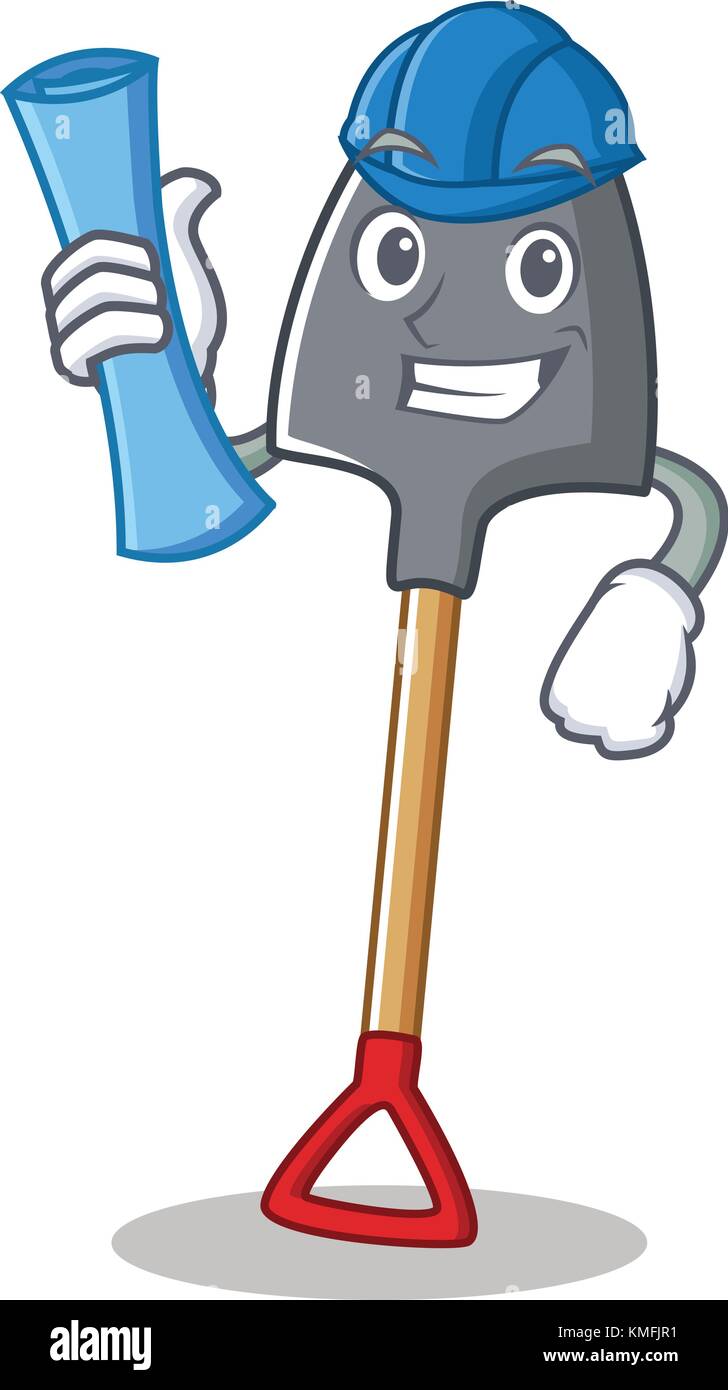 Architect shovel character cartoon style Stock Vector Image & Art - Alamy