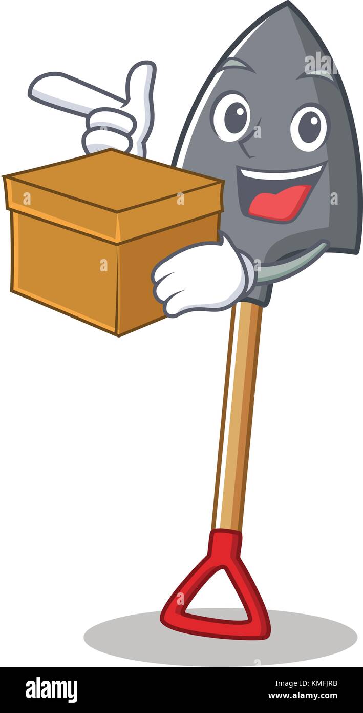 With box shovel character cartoon style Stock Vector Image & Art - Alamy