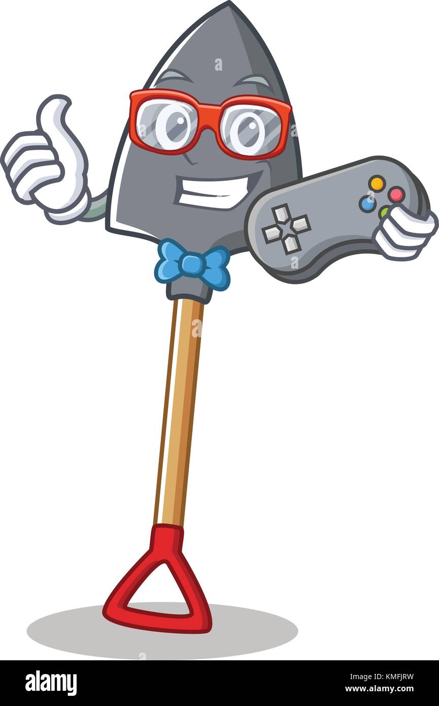 Gamer shovel character cartoon style Stock Vector Image & Art - Alamy