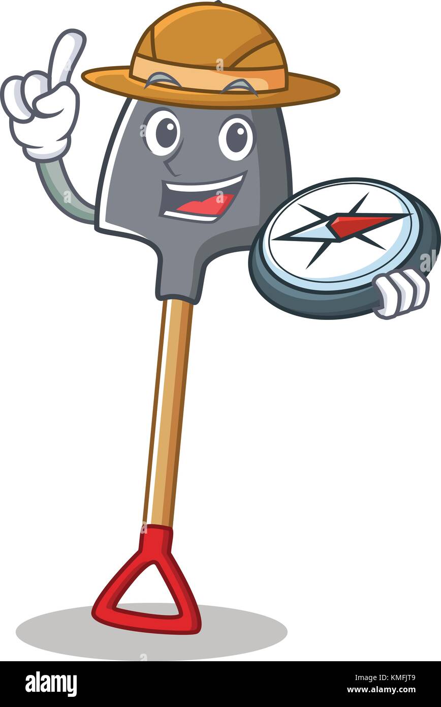 Explorer shovel character cartoon style Stock Vector Image & Art - Alamy