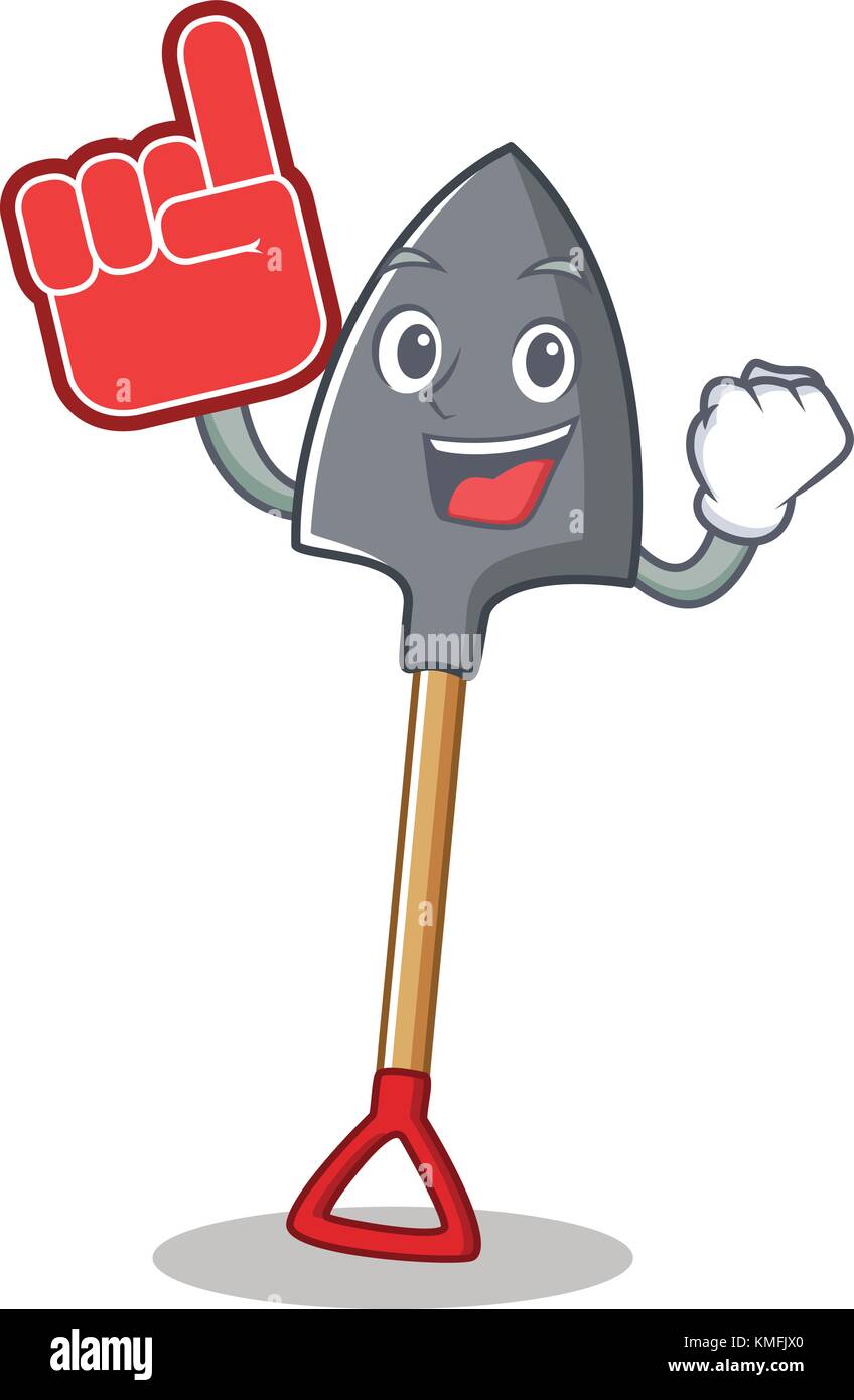 Foam finger shovel character cartoon style Stock Vector Image & Art - Alamy