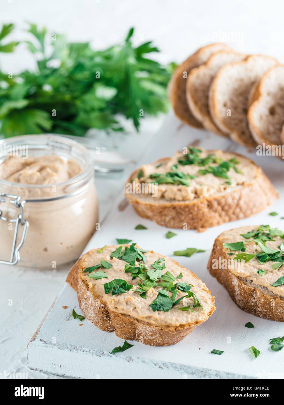 homemade turkey pate on bread Stock Photo - Alamy