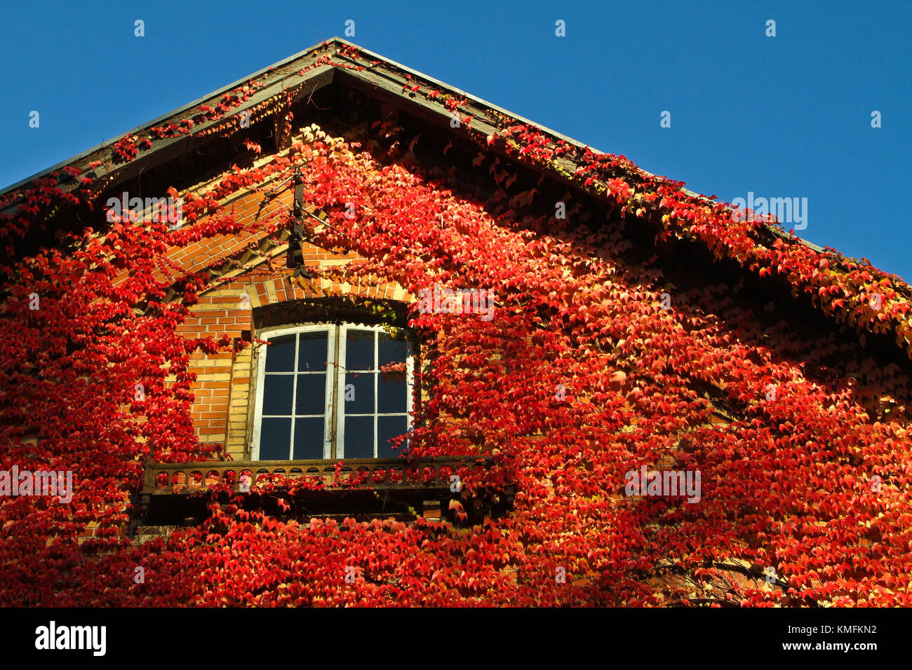 Old red brick house in denmark Stock Photo - Alamy
