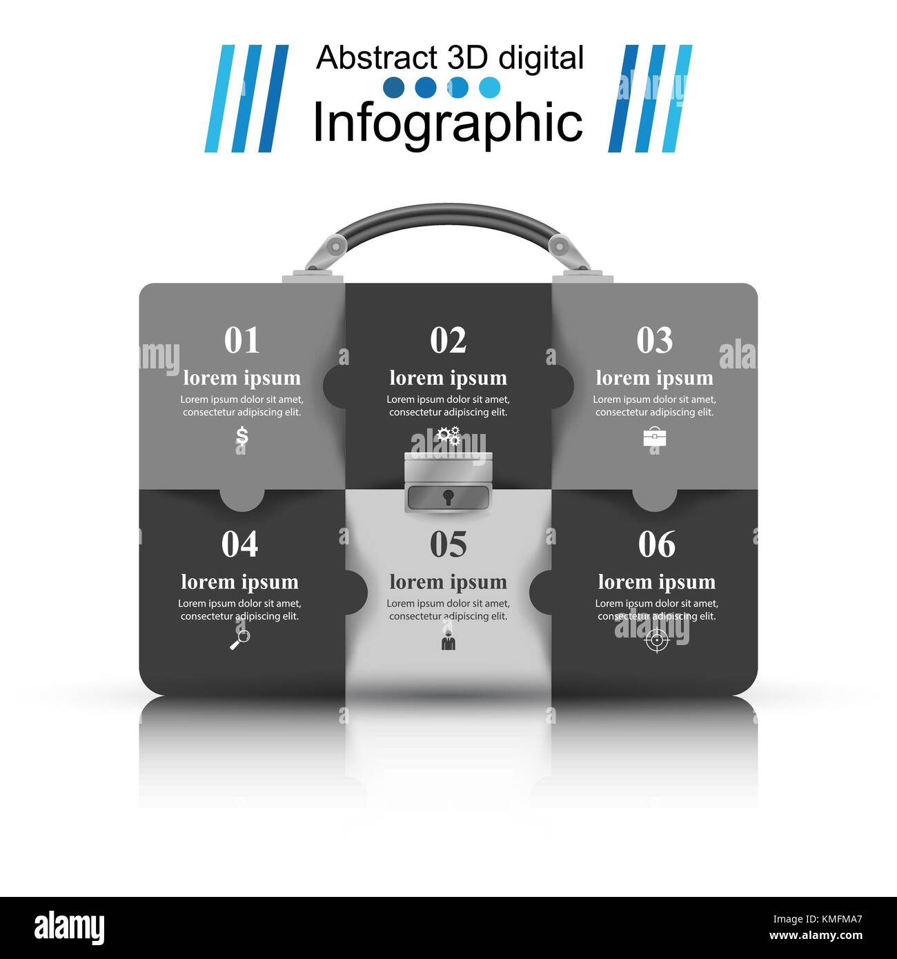 Briefcase, office - business infographic Stock Vector Image & Art - Alamy