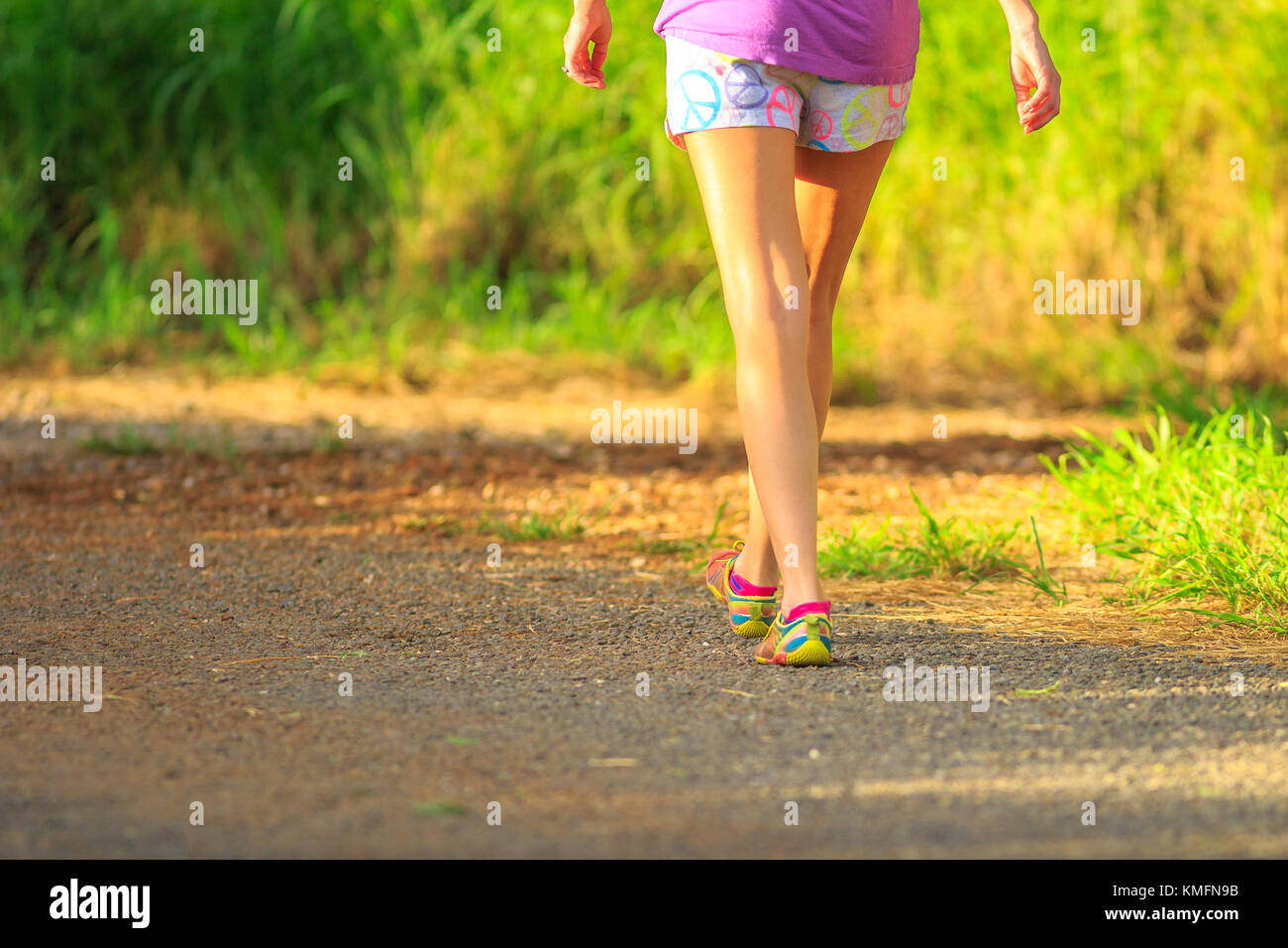 Jogging on the road Stock Photo - Alamy