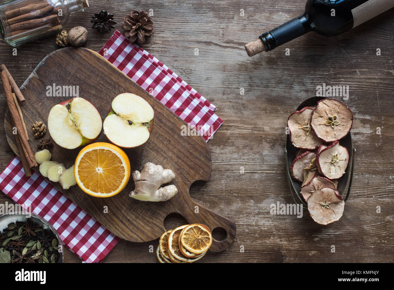 preparing mulled wine Stock Photo - Alamy