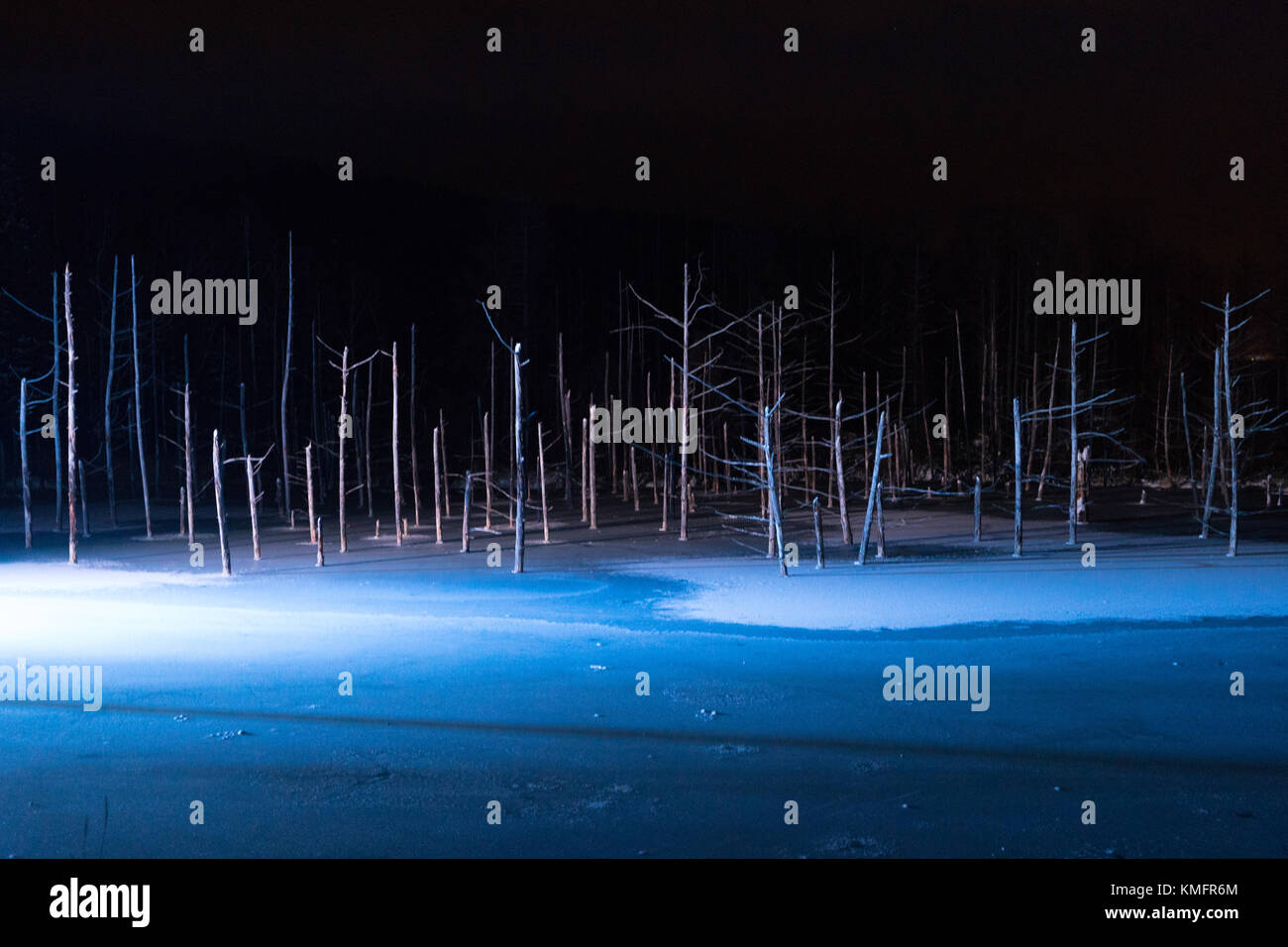 Blue Pond in winter Stock Photo - Alamy