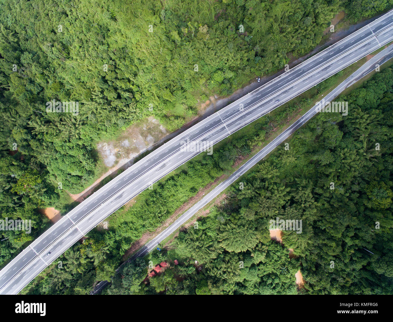 aerial view of Central Spine Road ( CSR highway ) located in kuala ...