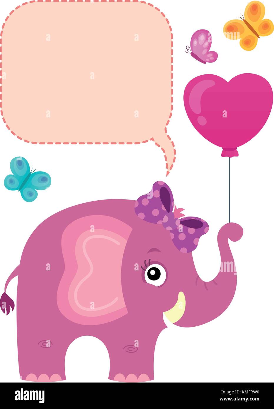 Elephant with copyspace theme 6 - eps10 vector illustration Stock ...