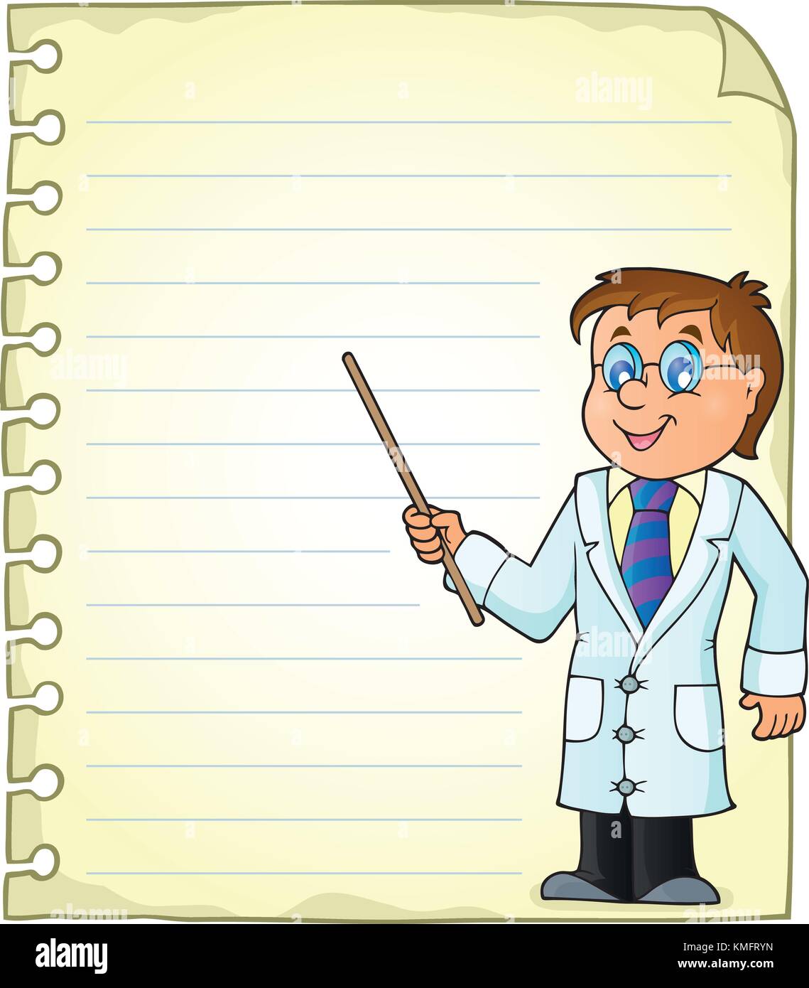 Notepad page with doctor theme 1 - eps10 vector illustration Stock ...
