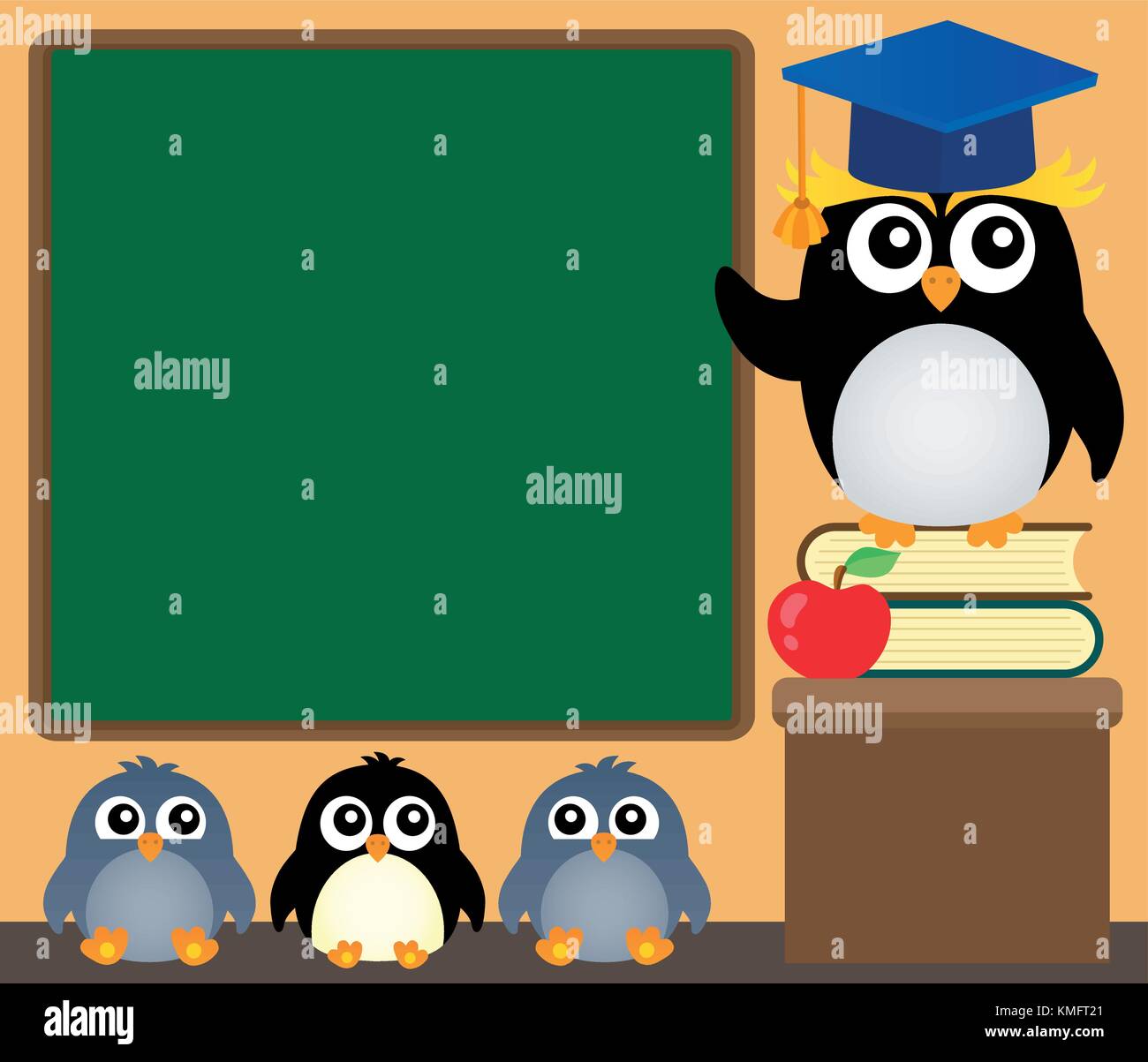 School penguins theme image 4 - eps10 vector illustration Stock Vector ...