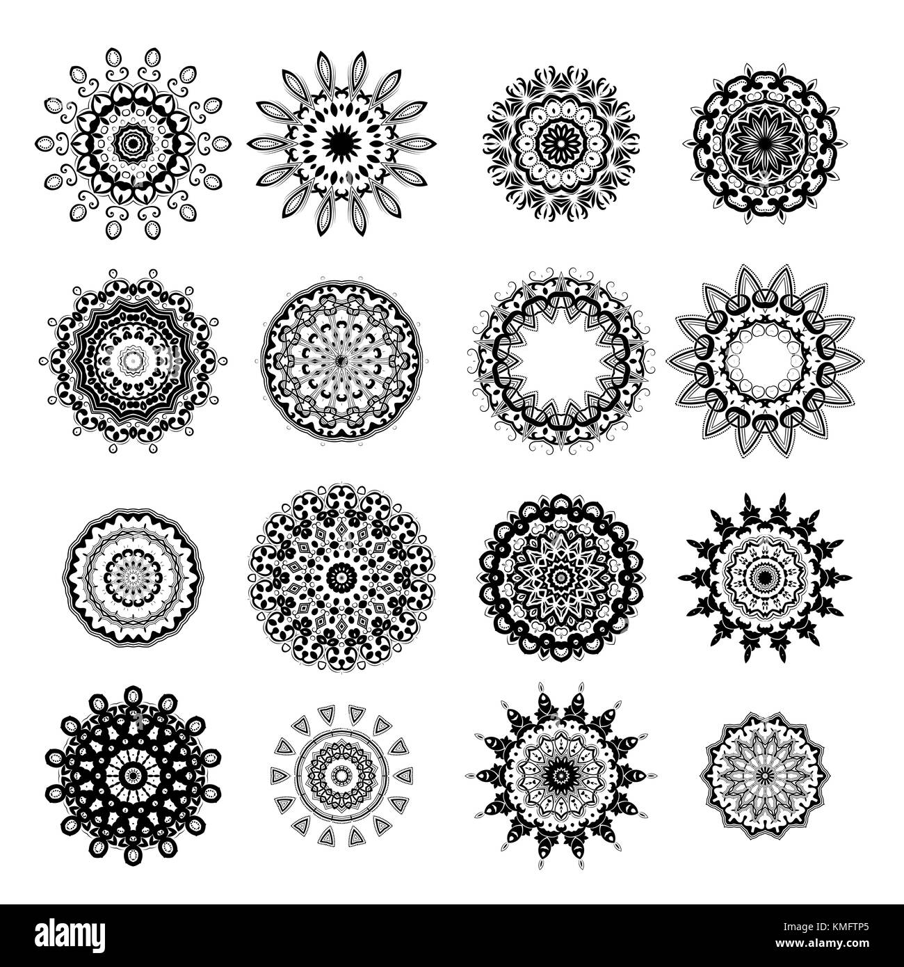 Set of Mandala Stock Vector Image & Art - Alamy