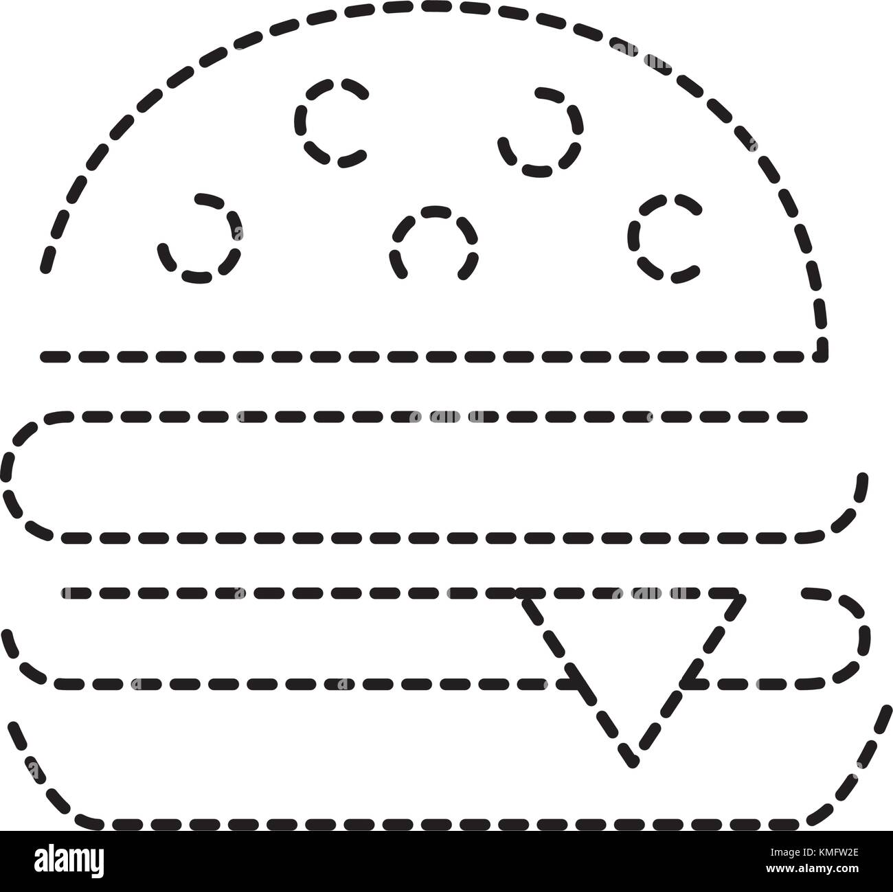 dotted shape hamburger fast food snack Stock Vector Image & Art - Alamy