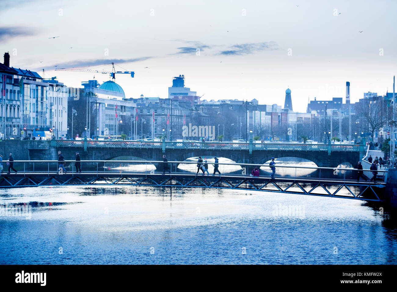 Millenium Bridge, Dublin, Ireland Stock Photo - Alamy