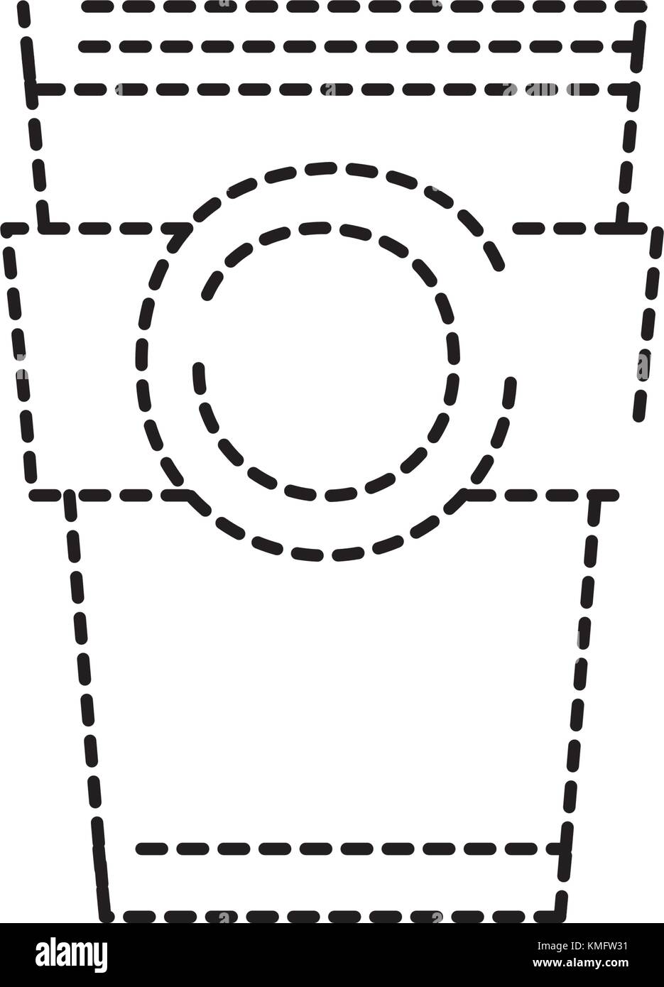 dotted shape coffee cup tasty beverage Stock Vector Image & Art - Alamy