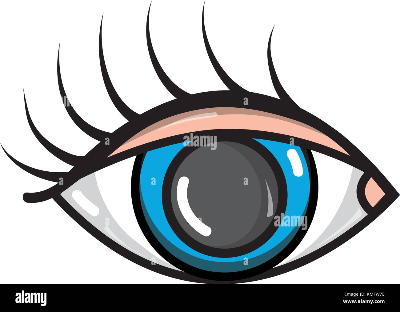 vision eye with eyelashes style design Stock Vector Image & Art - Alamy