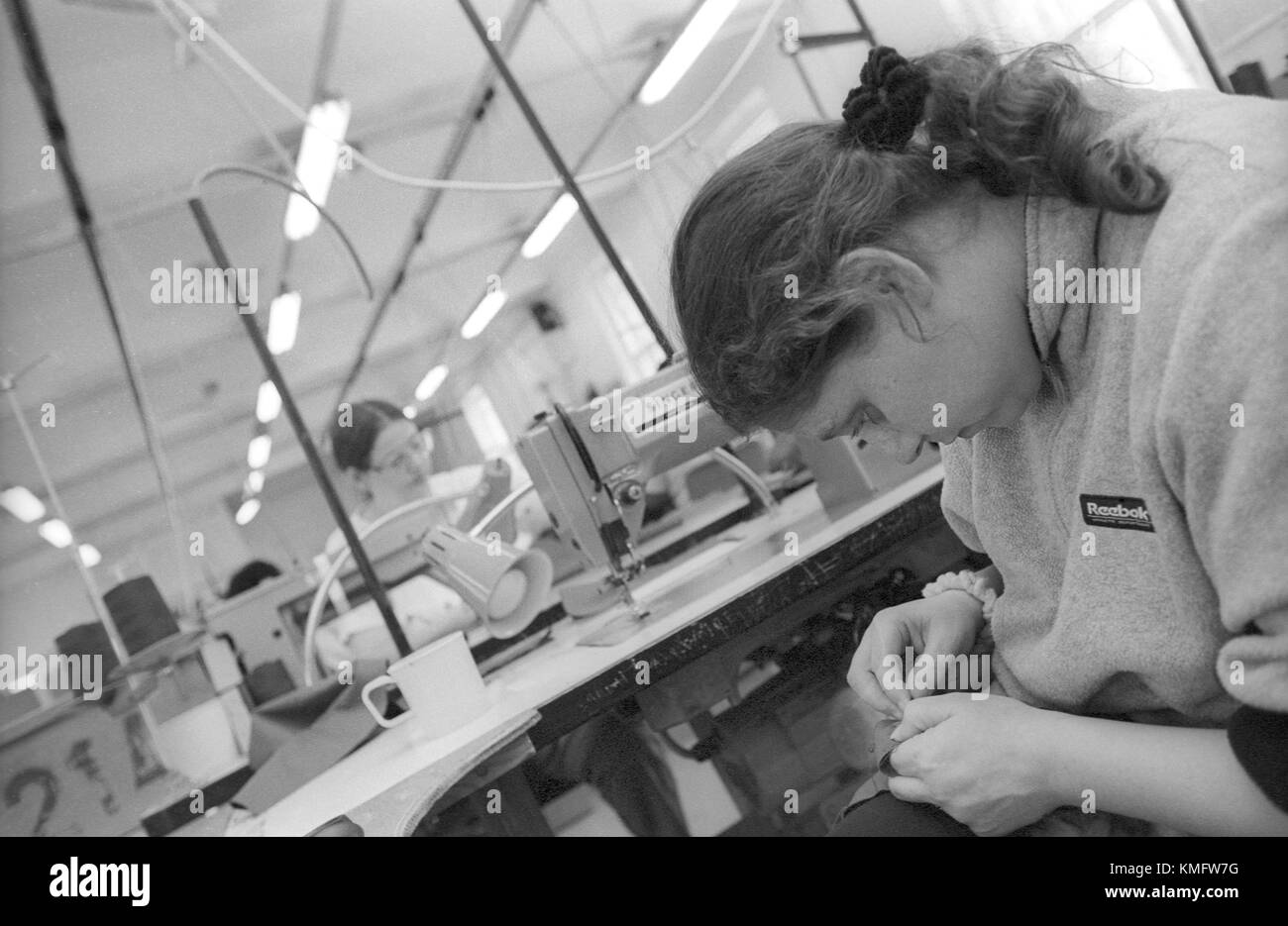 Female inmates at work in prison workshop, HMP Winchester prison ...