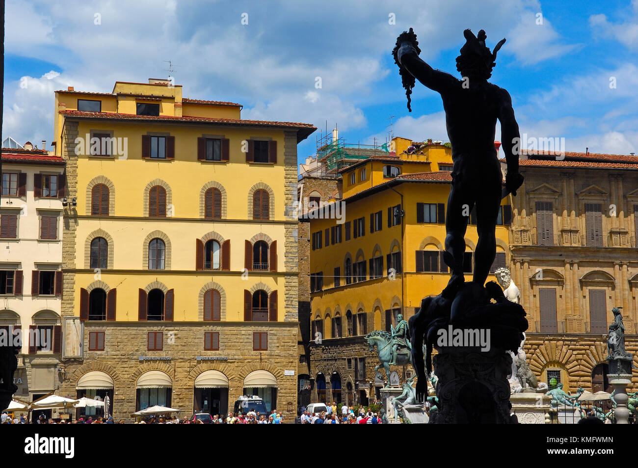 Florence, Perseus statue, La Signoria square, Piazza della Signoria ...