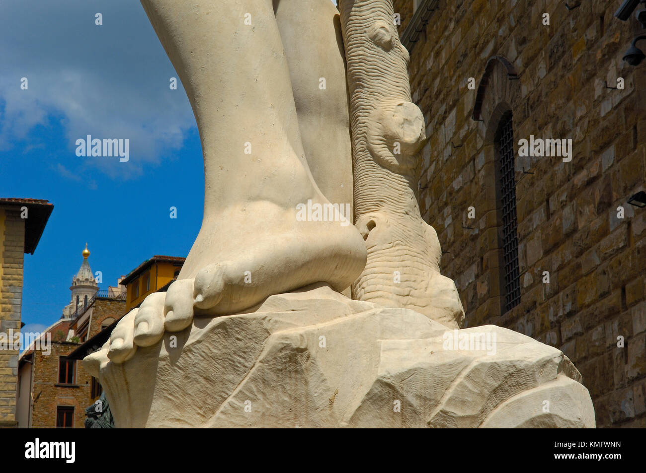 Florence, Statue of David by Michelangelo, La Signoria square, Piazza ...