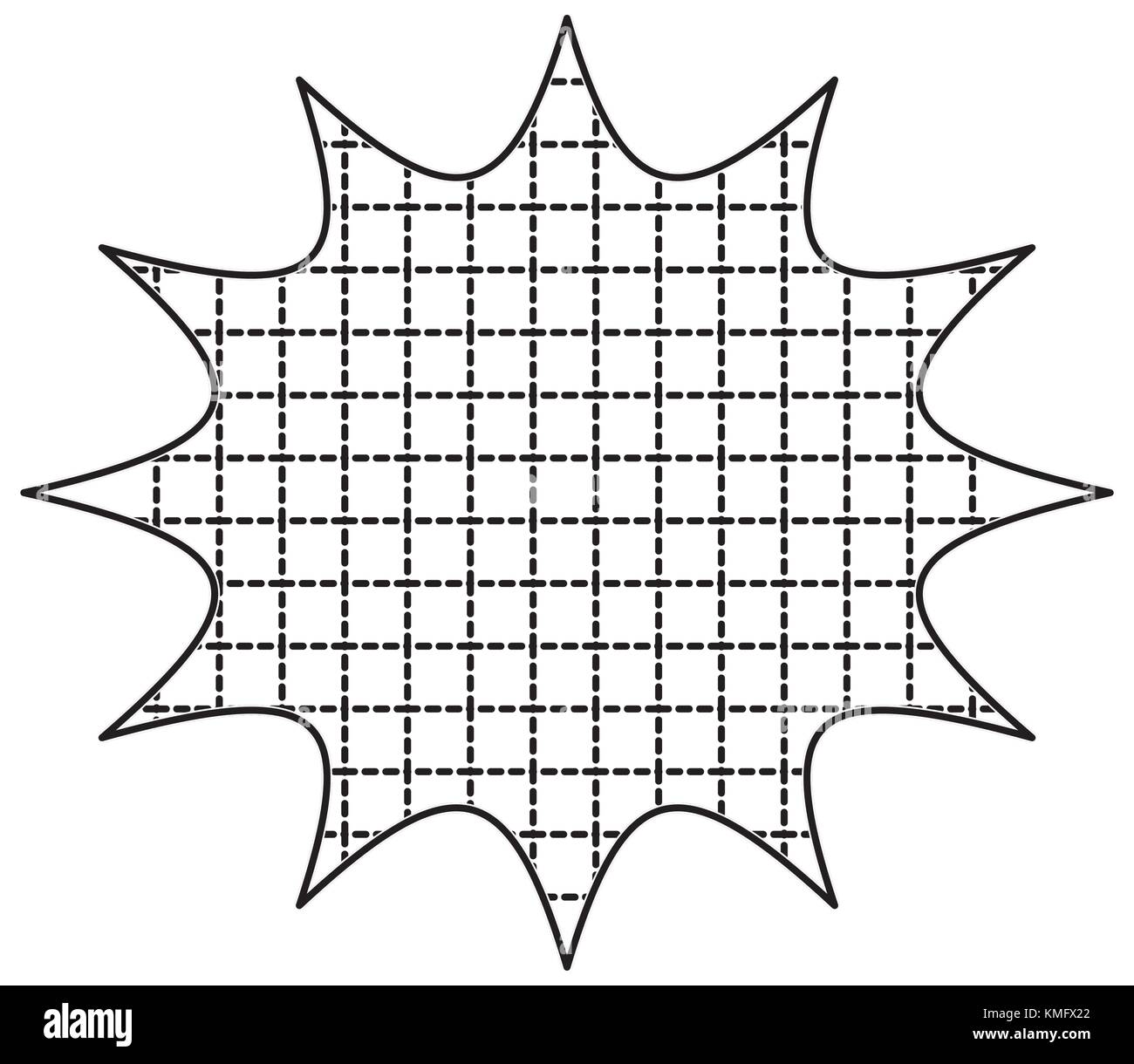 dotted shape star chat bubble note message style Stock Vector Image ...