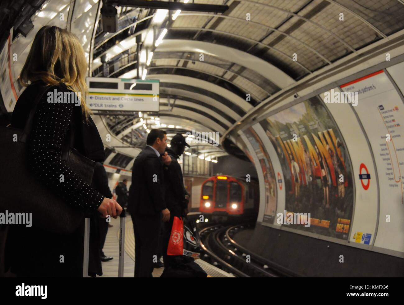 Commuters on the Central line, London Underground Stock Photo - Alamy