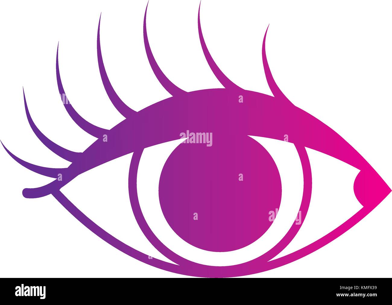 color silhouette vision eye with eyelashes style design Stock Vector ...