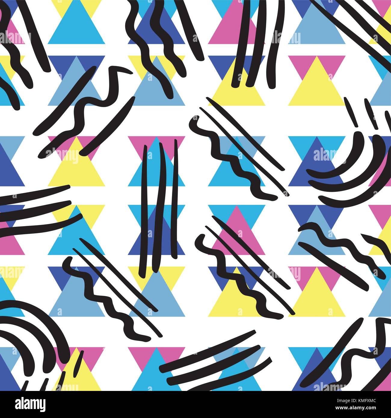 triangle memphis geometric style background Stock Vector Image & Art ...
