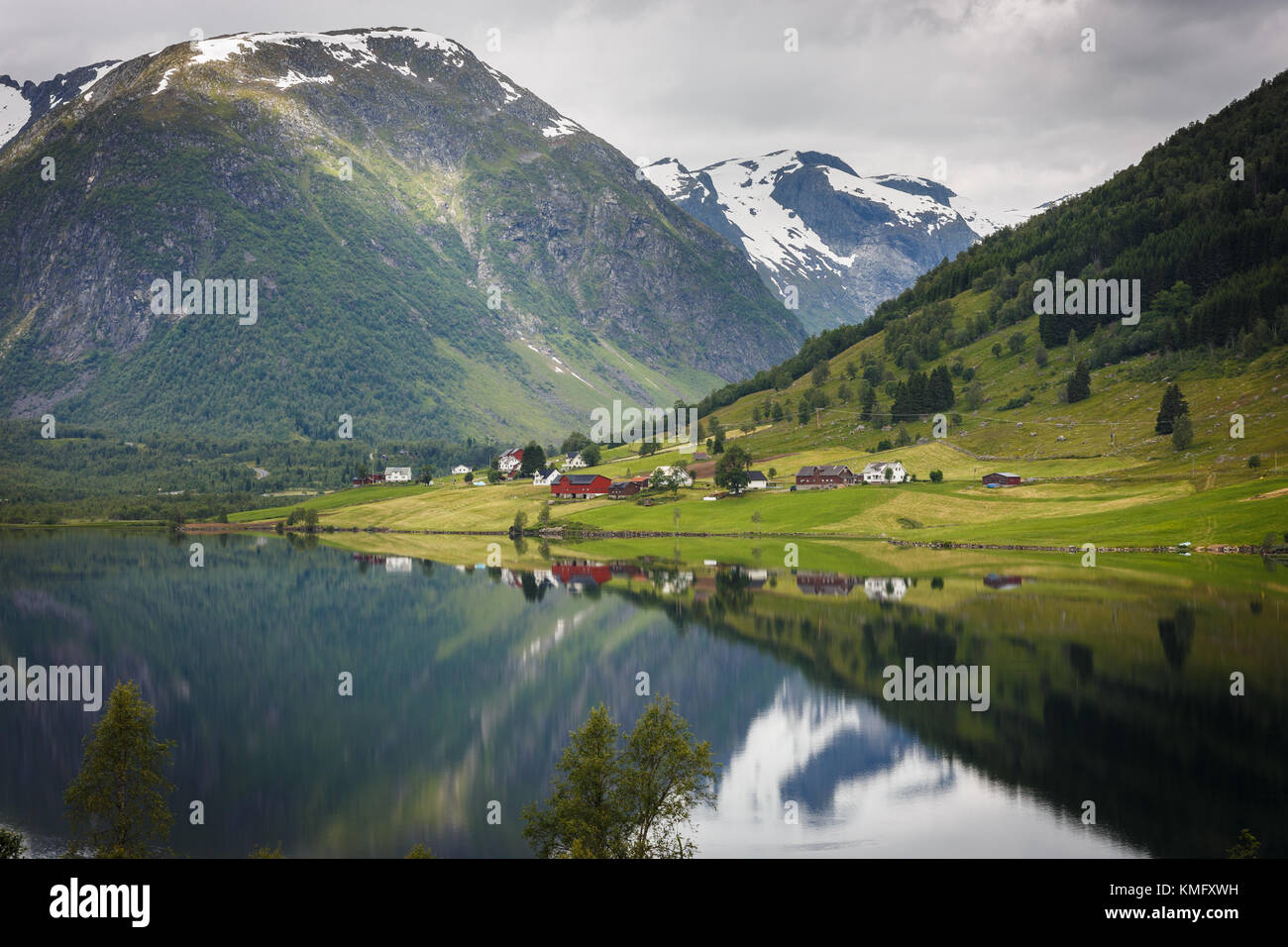 View over the lake Dalavatnet nearby Svedalsfossen Stock Photo - Alamy